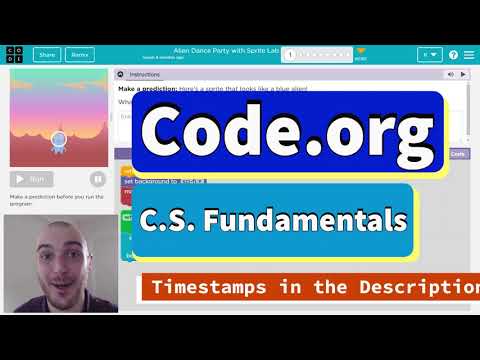 Code.org Course F Lesson 7 Alien Dance Party with Sprite Lab Answers Explained
