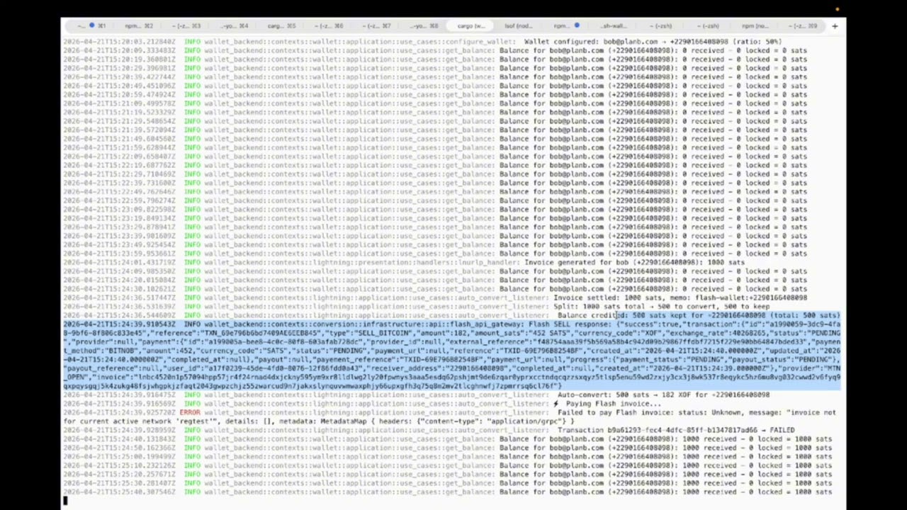 Flash Wallet SDK — Demo  Plan B Network 2026