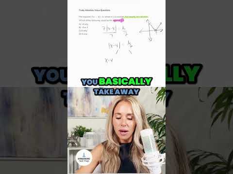 Absolute value on the SAT? One solution means k = 0! 💡 Know this trick for the win. 🏆