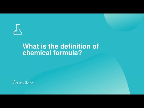 What is the definition of chemical formula?