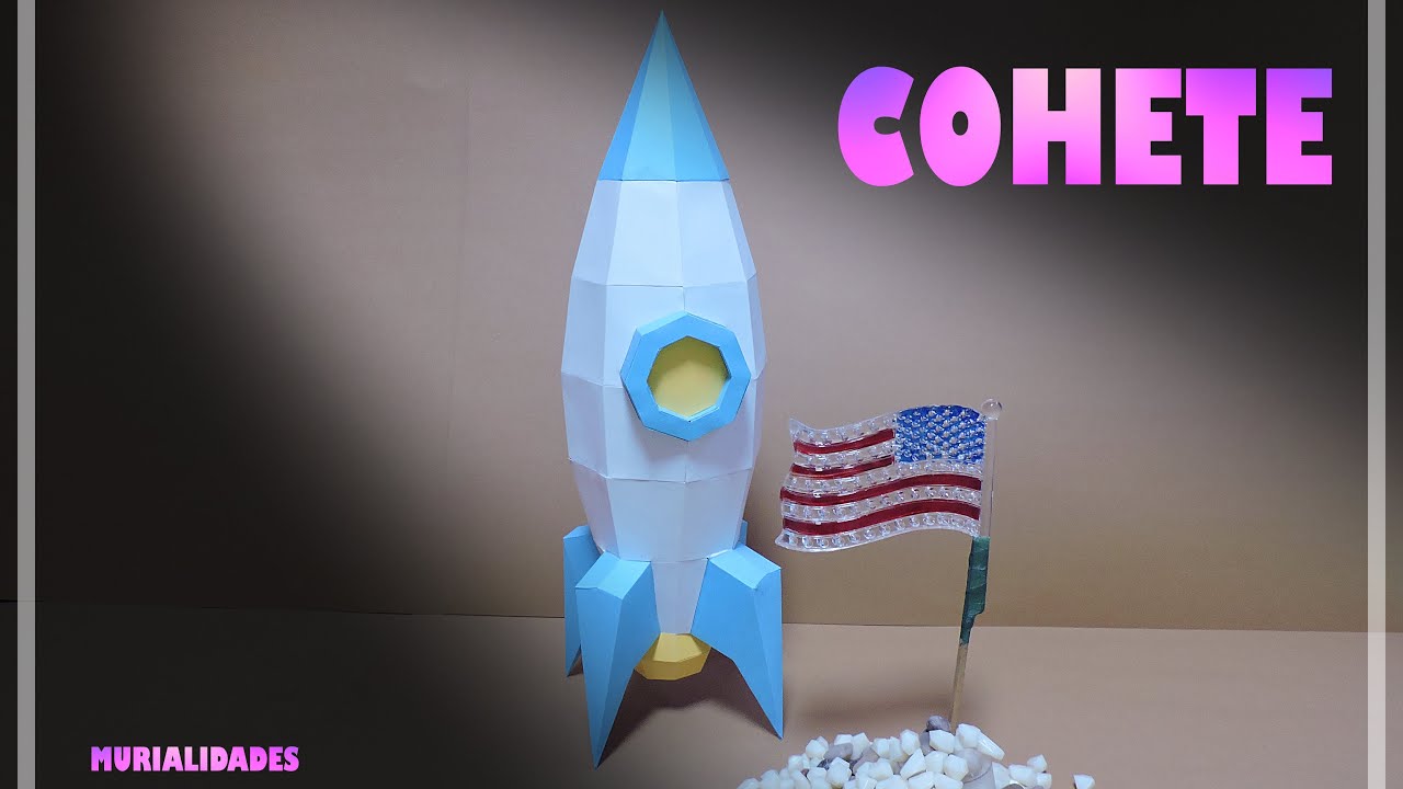 MONTA TU COHETE LUNAR MUY FACIL CON PLANTILLAS GRATIS!! DIY | Manualidades