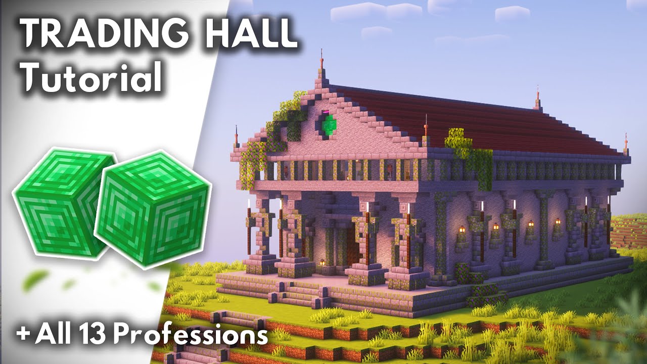 TRADING HALL Tutorial | Minecraft Tutorial | Java and Bedrock