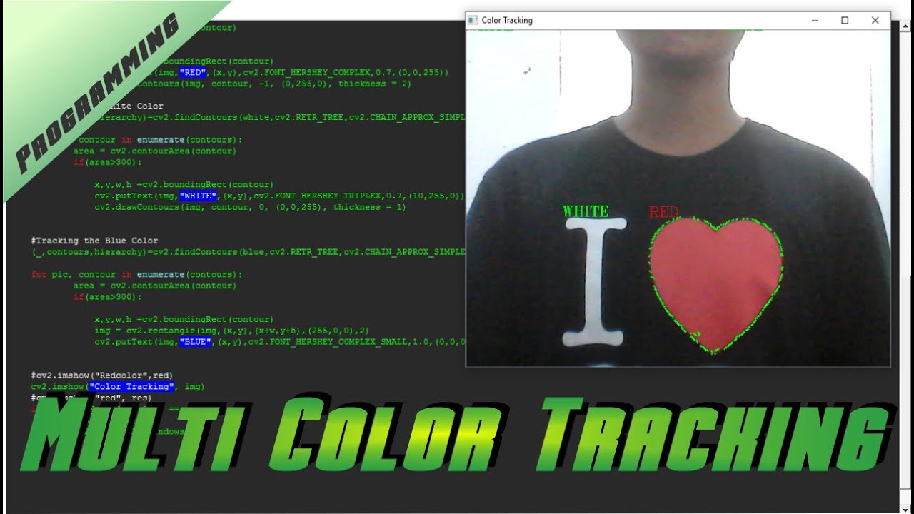 Multi Color tracking and Detection using Python and Open CV