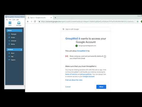 GroupMail 6 - Create sending account with Gmail