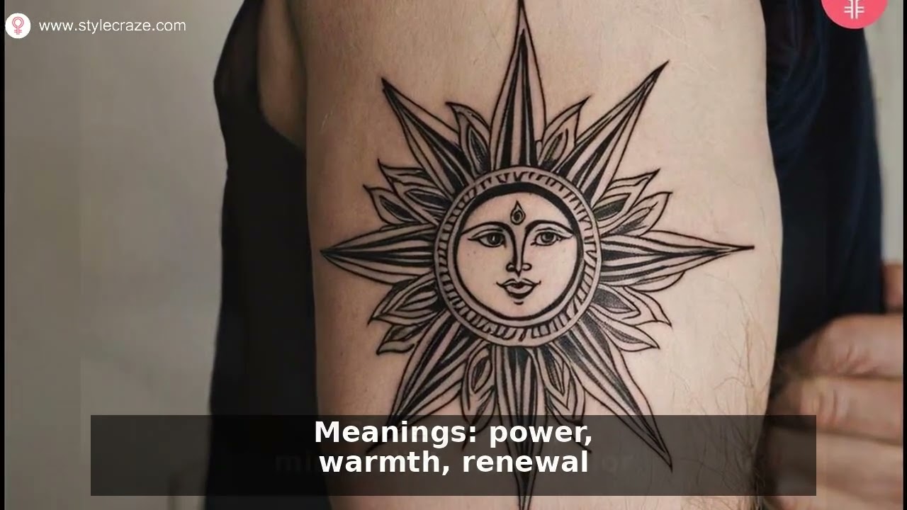 25 Sun Tattoo Ideas & Meanings | Sun Tattoo Designs