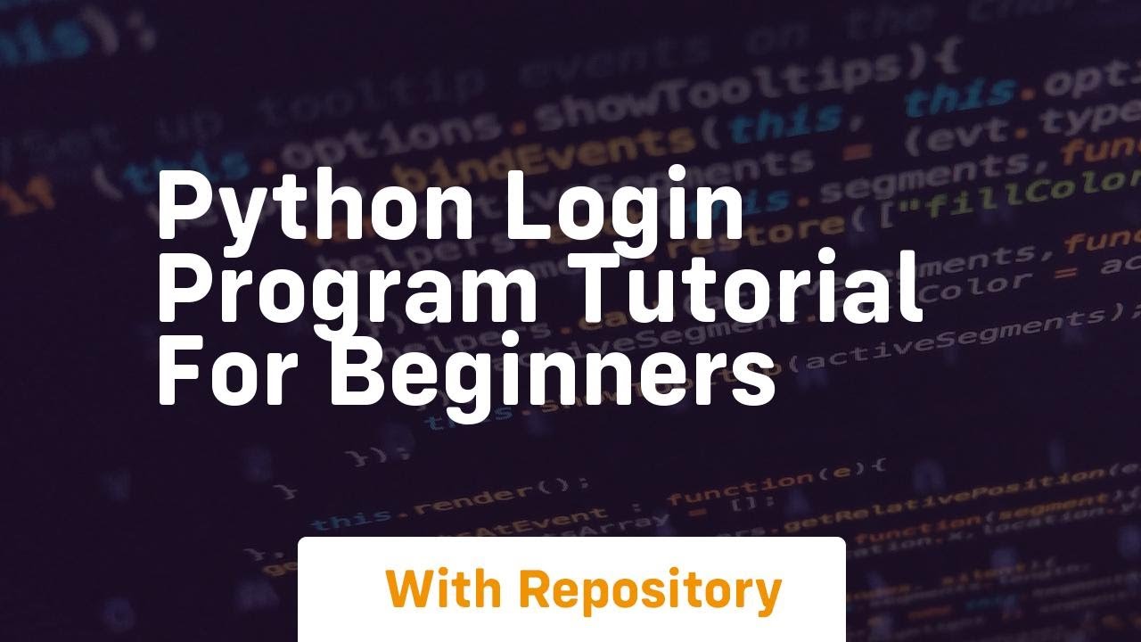 Python login program tutorial for beginners