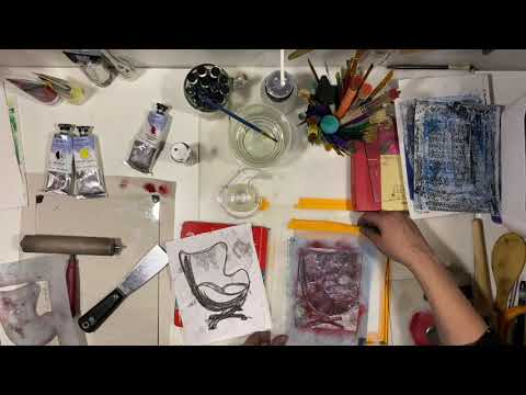 Additive Monoprinting with Pochoir