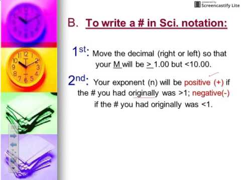 Scientific Notation/Exponential Notation