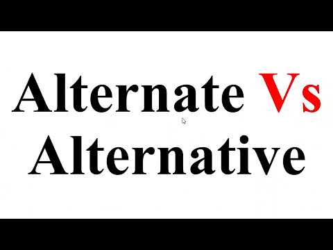 Alternate Vs Alternative, confusing word with meaning.Pair of words by Zeeshan Shafique