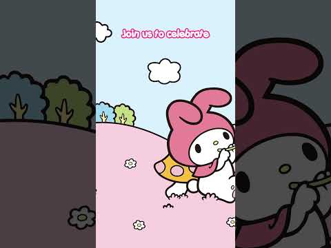 Editable My Melody video invitation for birthday.