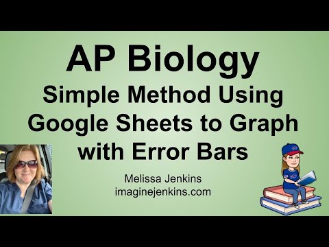 SIMPLE Graphing in Google Sheets for AP Biology Statistical Analysis (bar graph with error bars)