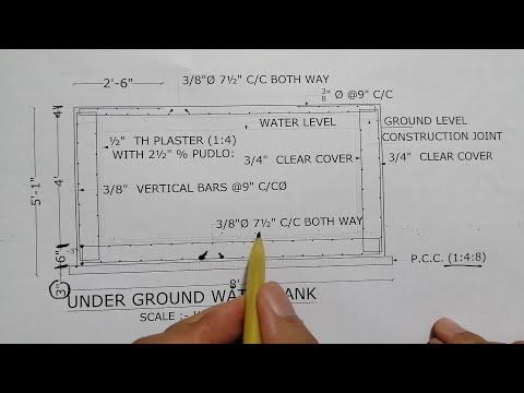 How to Read RCC Water Tank Drawing - Design of RCC Water tank