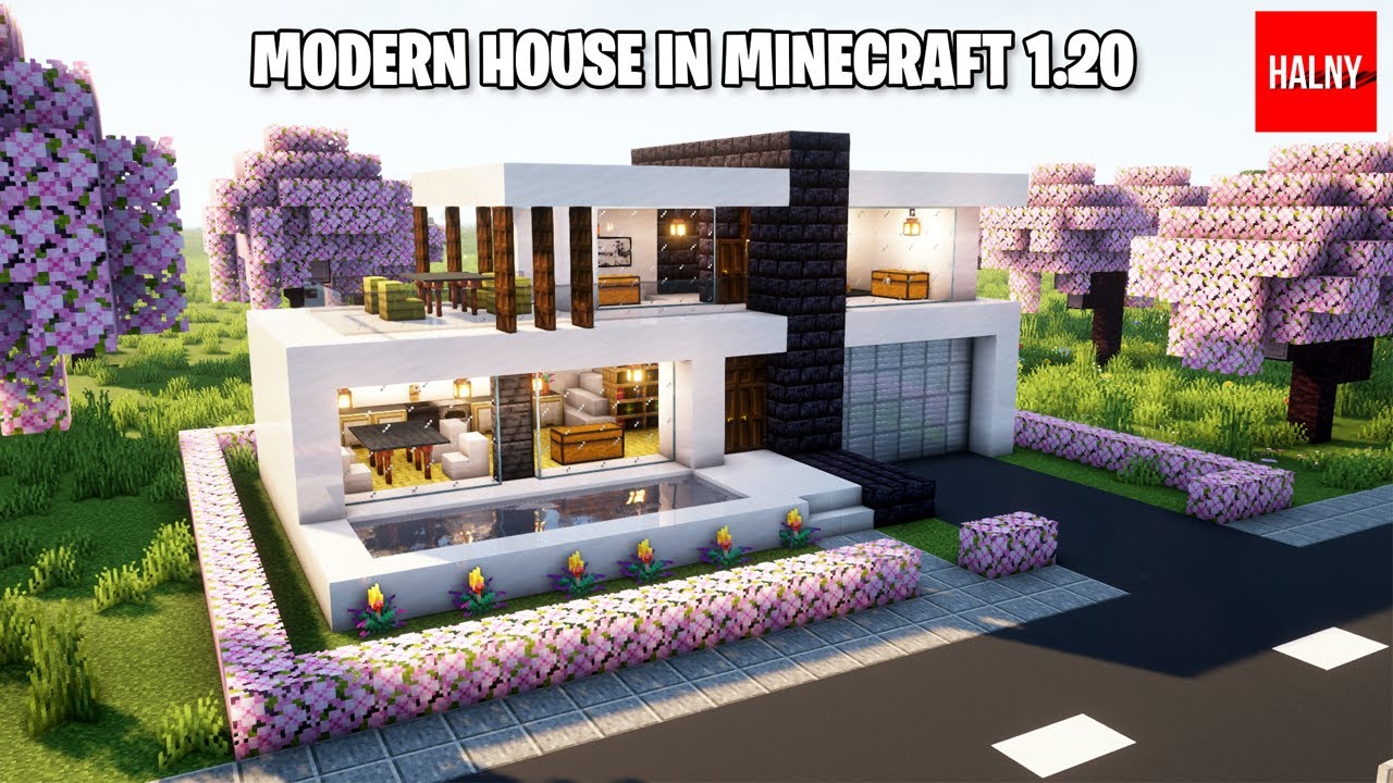 Minecraft 1.20 - Modern house tutorial - Minecraft Builders