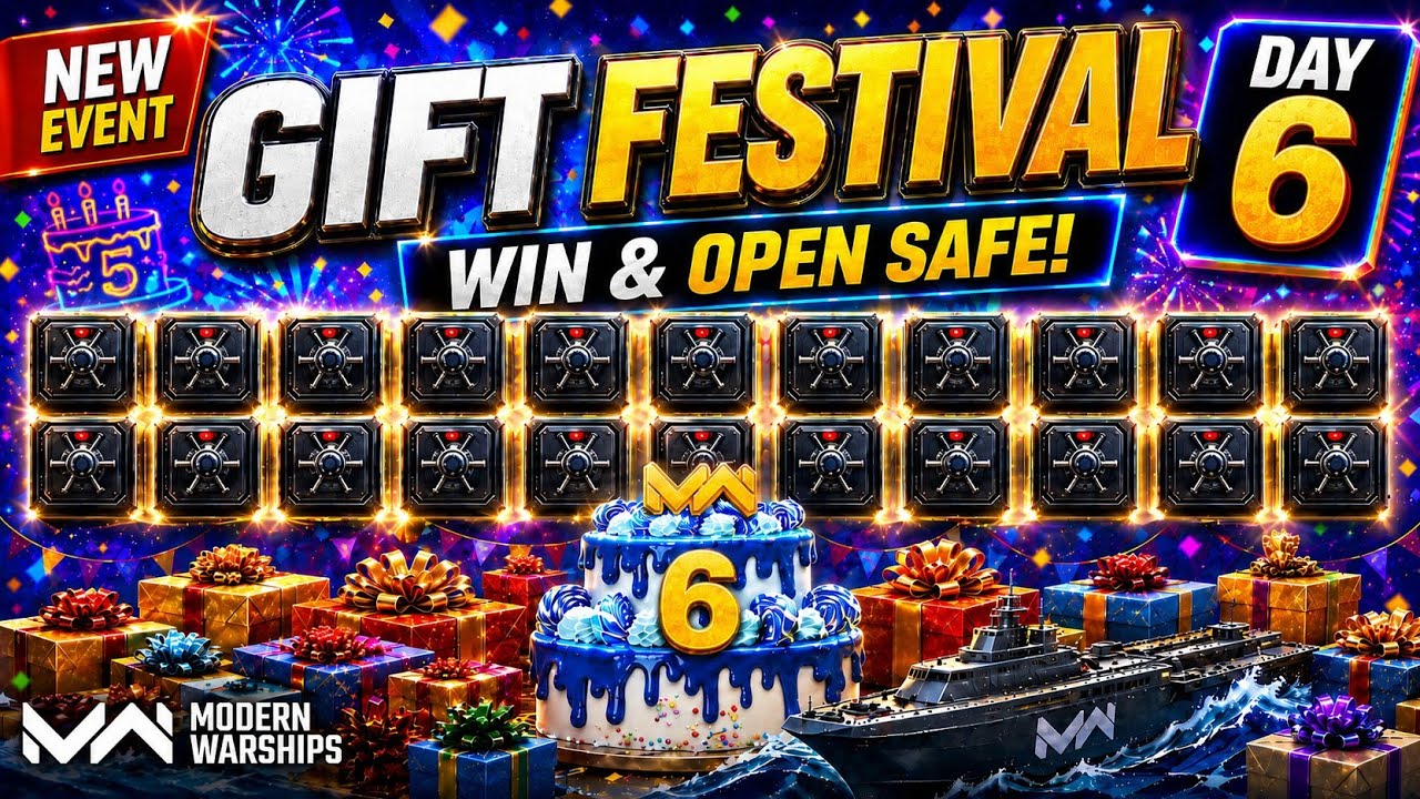 Modern Warships 5th Anniversary Gift Festival Event Day6! 🎁 Open Safe Rewards