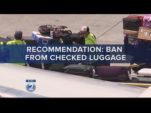 FAA recommends airlines ban electronic devices from checked luggage