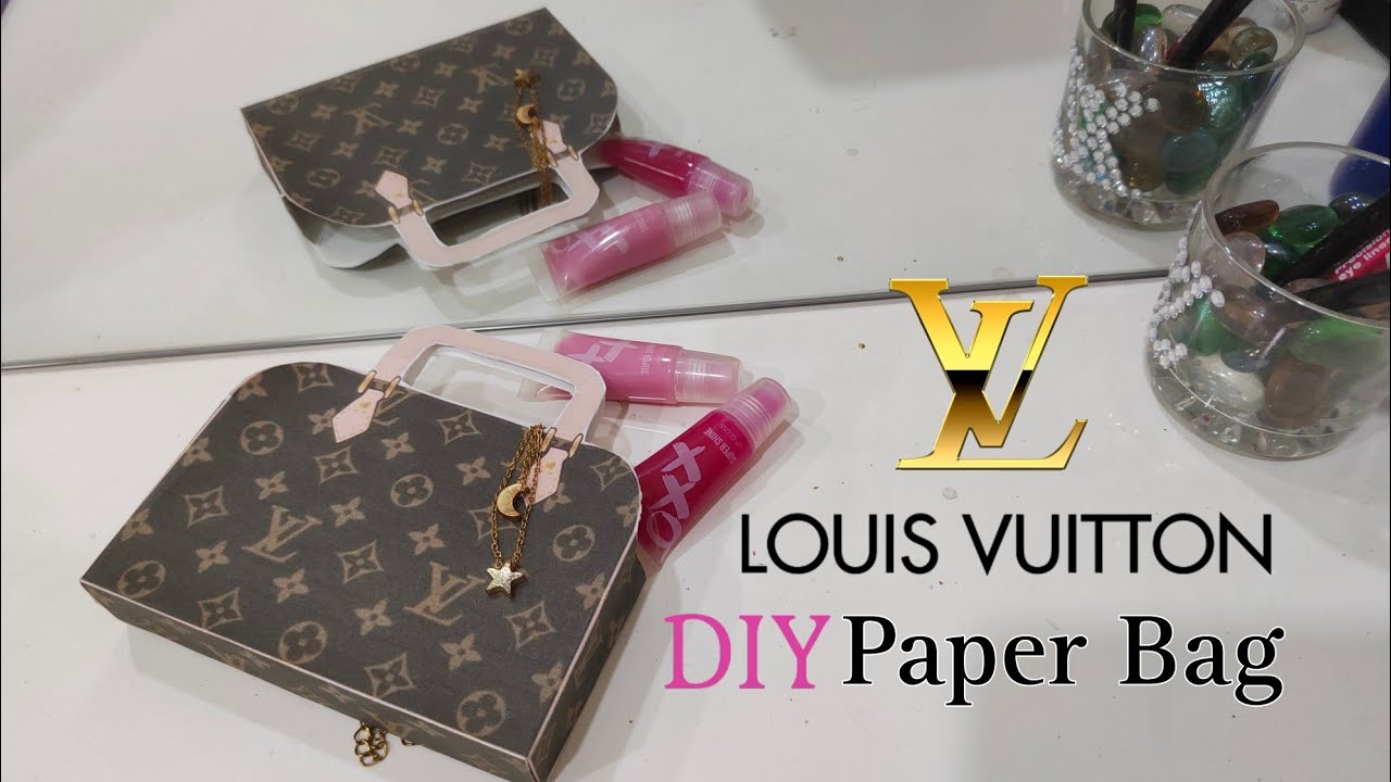 Diy Louis Vuitton paper bag || Paper bag #paperbag #louisvutton