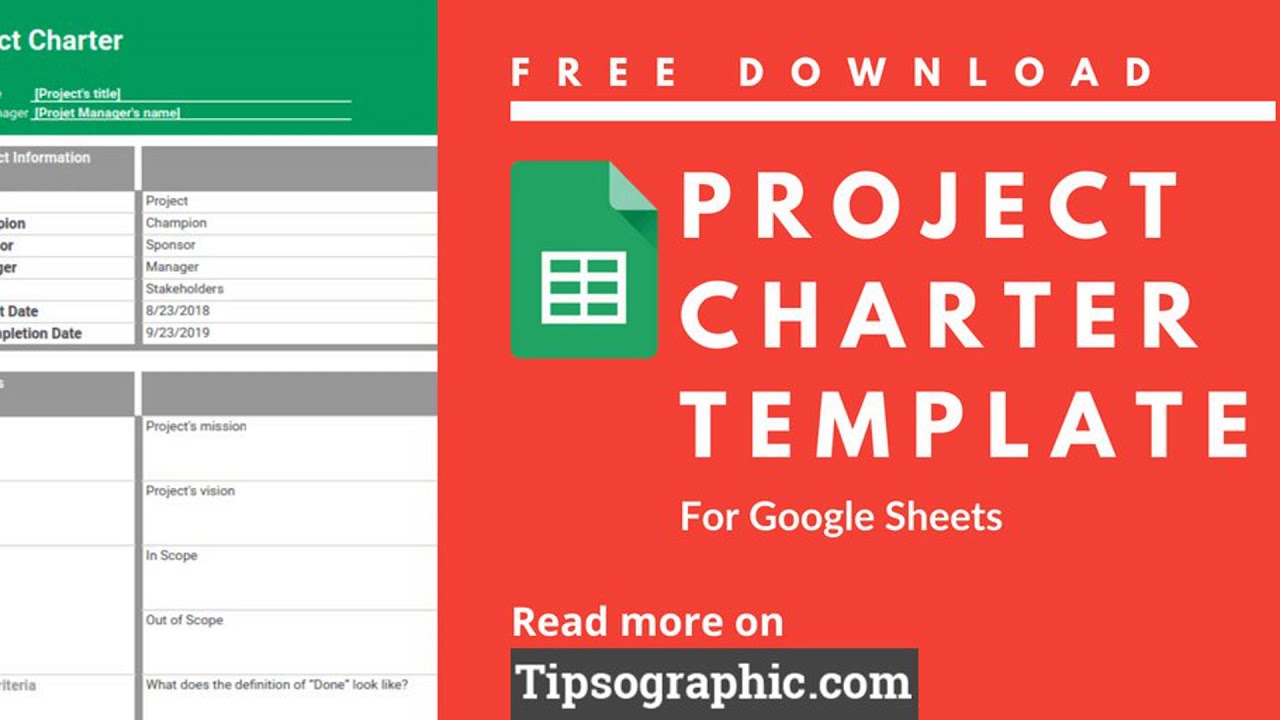 Google Sheets Project Charter Template for Agile PM, Free Download 🡆 http://bit.ly/2wkRstQ