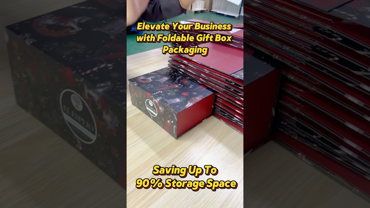#manufacturer #custom #christmas  #giftbox #packaging #creative #folding #design #save 90% space #uk