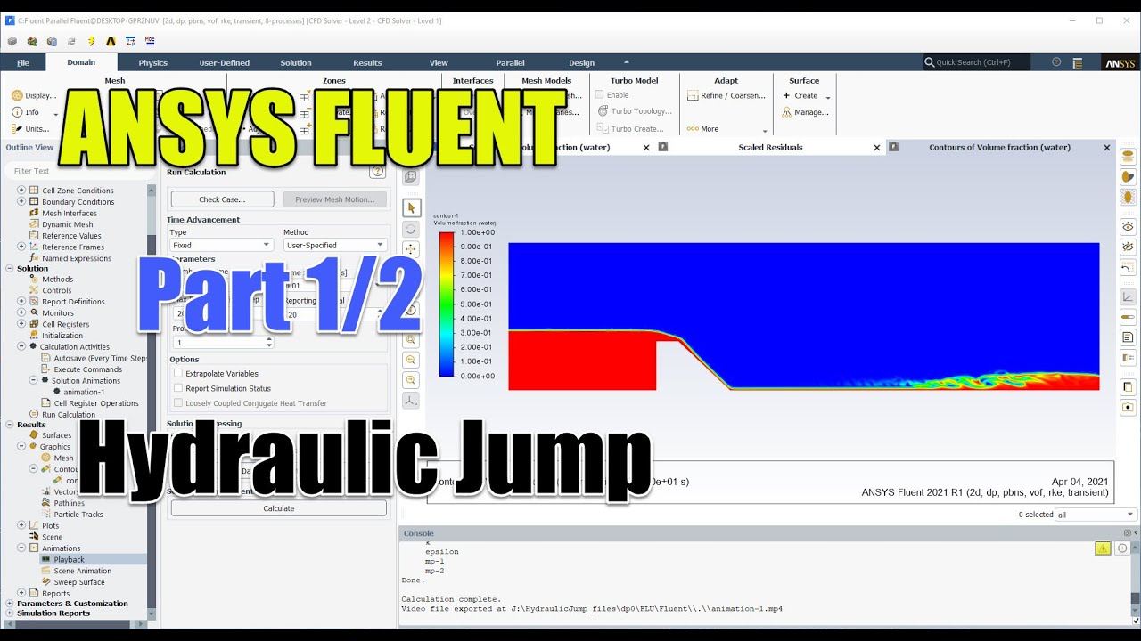 ✅ #Ansys Fluent Tutorial | Hydraulic Jump Tutorial | Part 1/2
