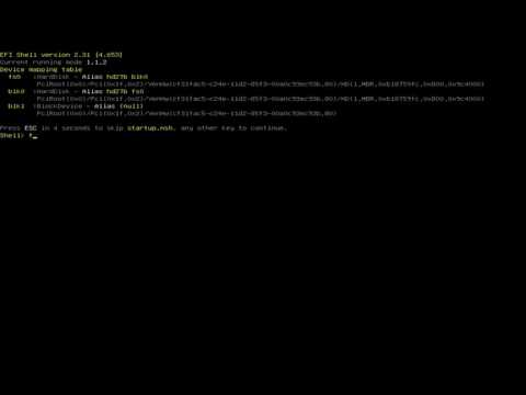 {58} EFI shell windows 10 installation UEFI
