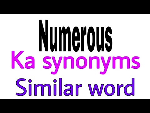 Synonyms of  Numerous |  Numerous ka synonyms | similar word of  Numerous | synonym of  Numerous