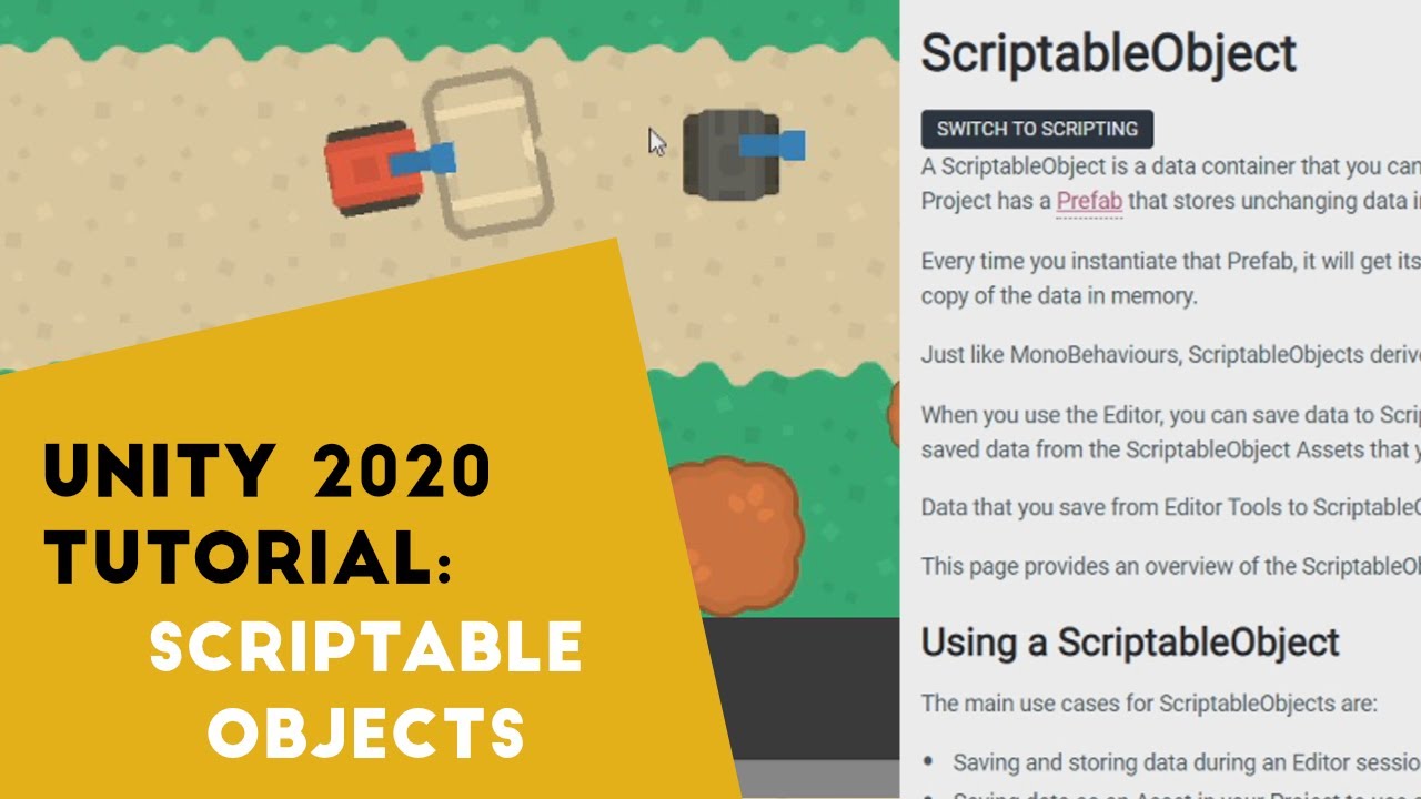 Using Scriptable Objects Unity 2D - Tank game tutorial P7