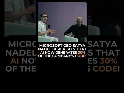 Microsoft CEO: “AI Now Writes 30% of Our Code! | Satya Nadella & Mark Zuckerberg 🚀 ✨