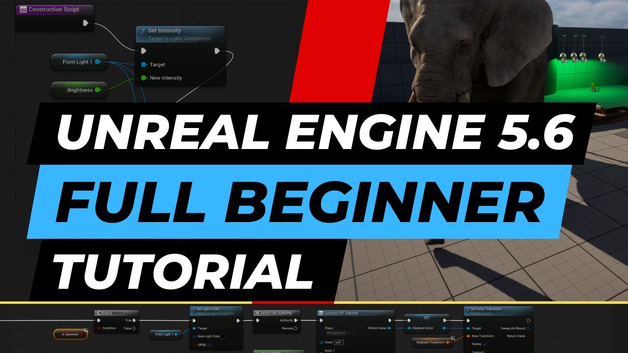 Unreal Engine 5 Beginner Tutorial - Editor Basics & First Project