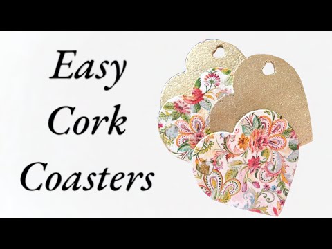 How To Decoupage Cork Coasters With Paper Napkins #decoupage #tutorial #diycrafts