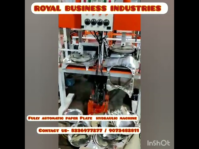 Paper Plate Making Machine - Hydraulic 4 Rolls Paper Plate Making Machines (All In One ...
