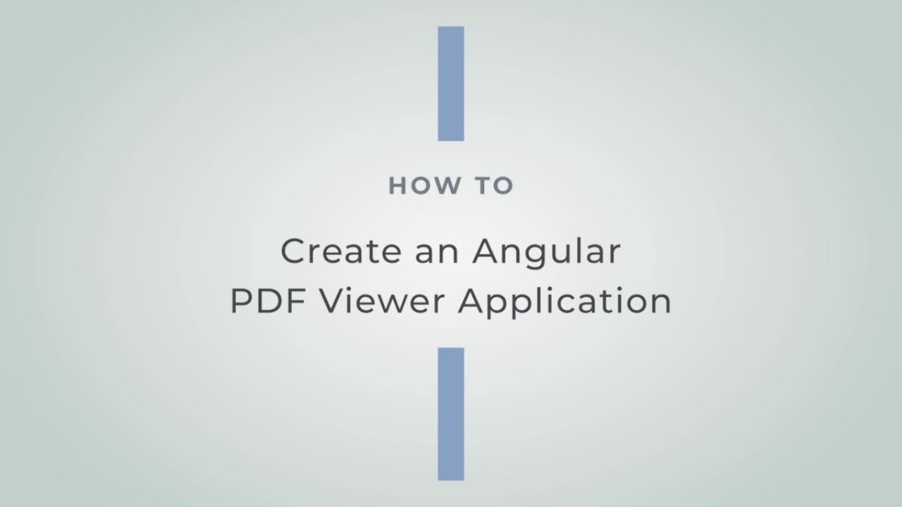 How to Create an Angular PDF Viewer Application
