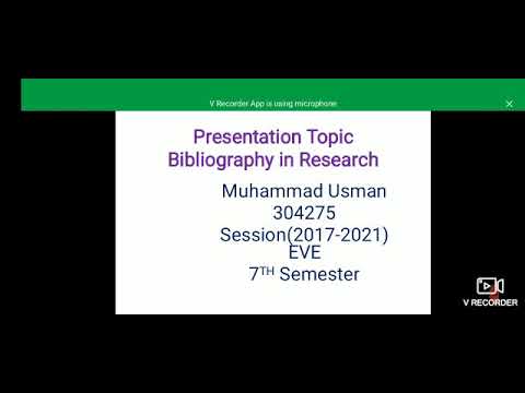 bibliography in research