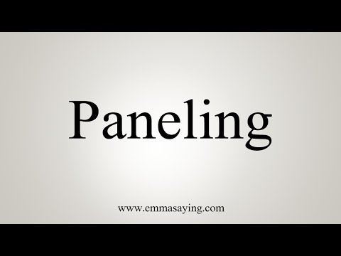 How To Say Paneling