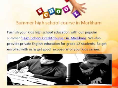 Summer high school math credit course Markham