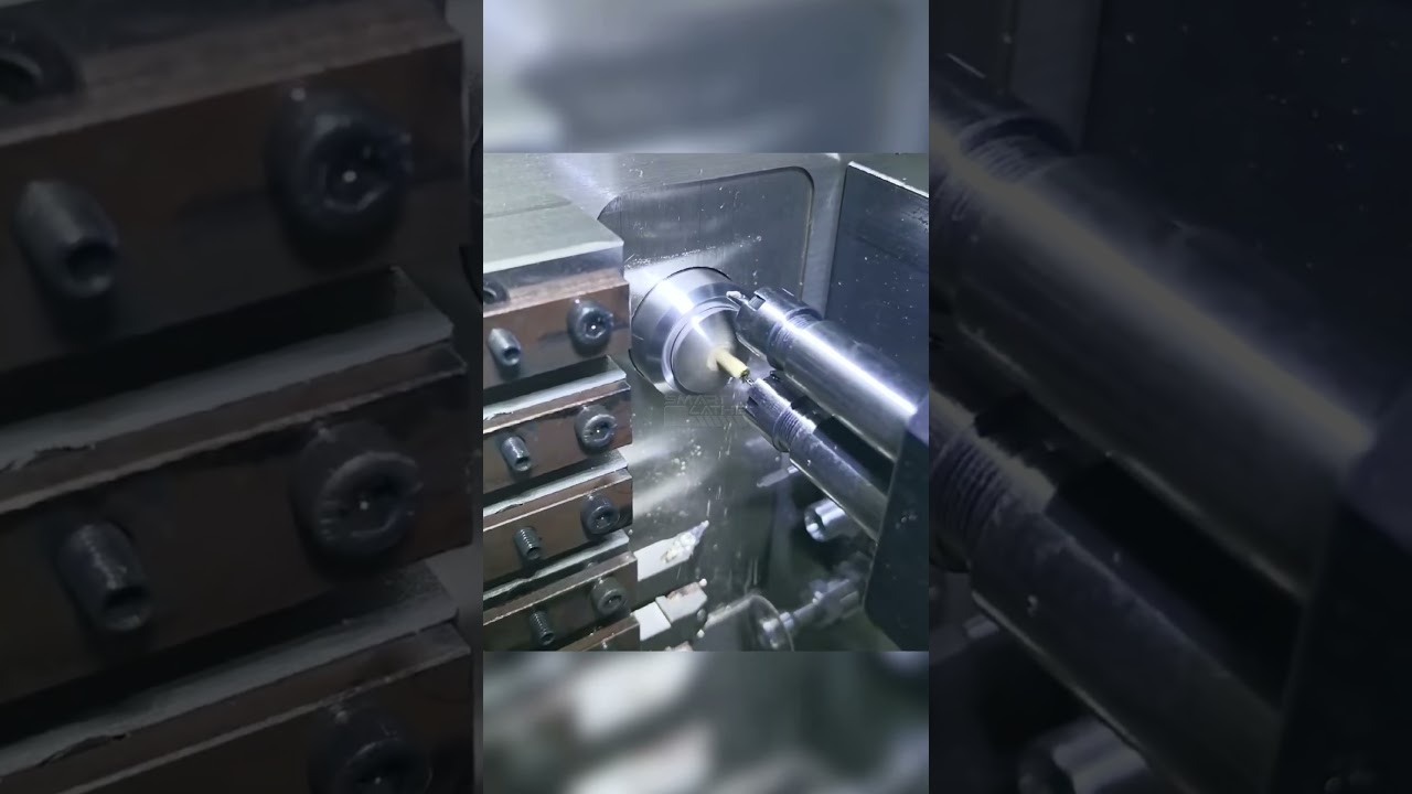 How to Machine Pin Terminal on SW-13 Swiss Type CNC Lathe  Saw Blade Milling + Part Catcher.