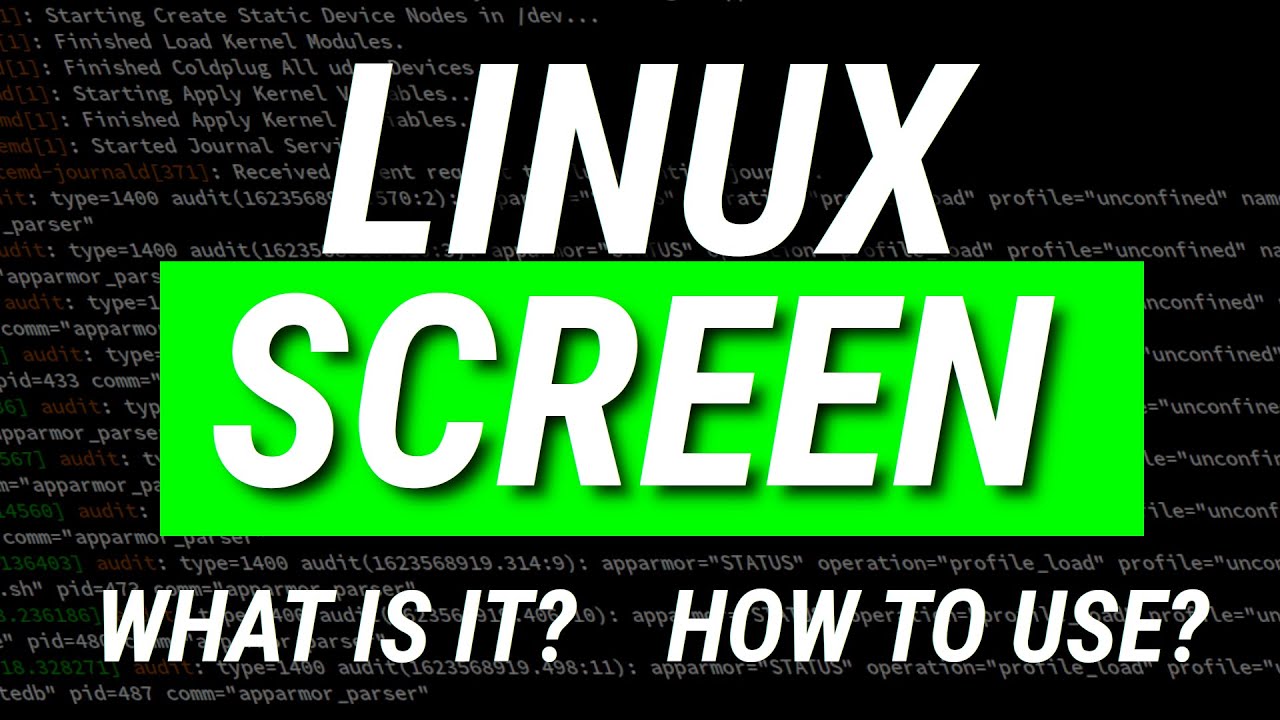 Linux SCREEN: Terminals Within A Terminal.  Learn all about it.