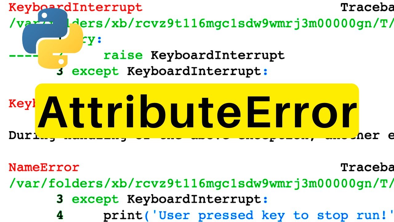 AttributeError | Python | Tutorial