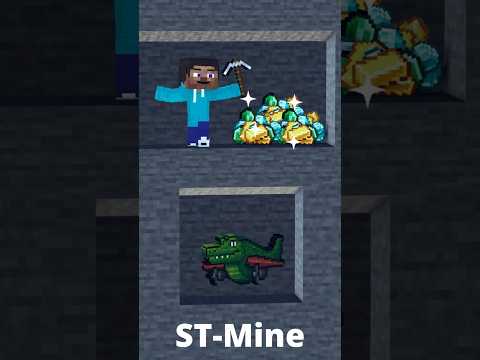 Baby Steve VS Bad Villager. Gold Cave. #shorts