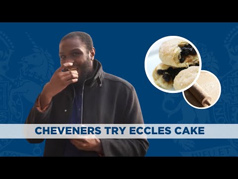 Chevening scholars try... Eccles cake