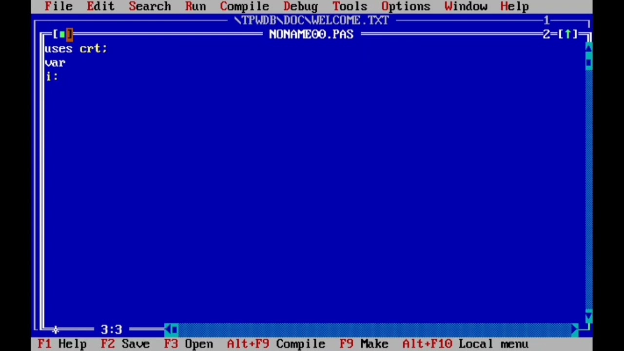 program Perulangan while do| Turbo Pascal