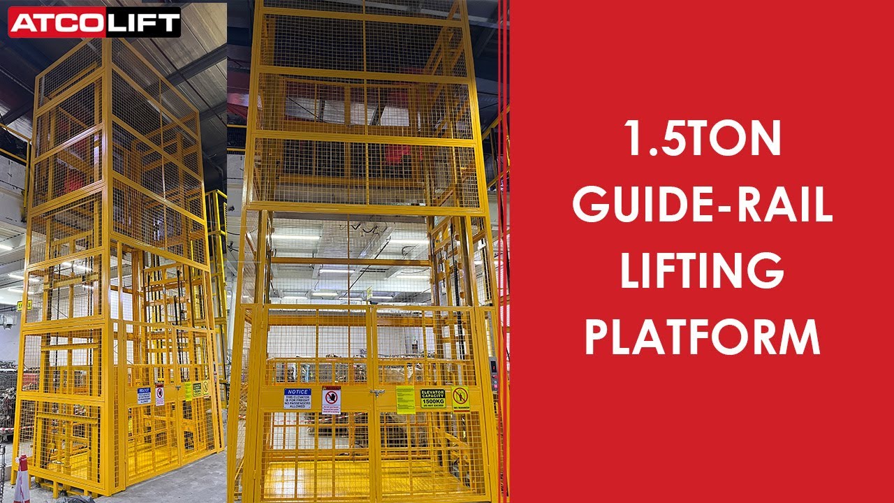 1.5Ton Guide-Rail Lifting Platform | Cargo Lift | ATCOLIFT