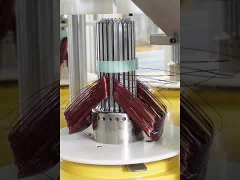 stator coil winding and inserting process/coil winder