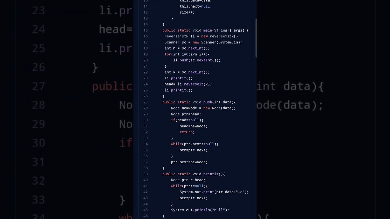 Linkedlist Reverse First K node using java