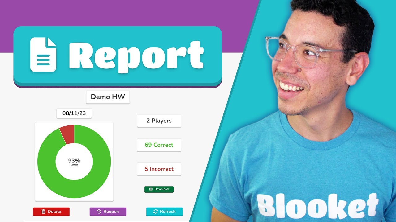 Viewing Blooket Homework Results