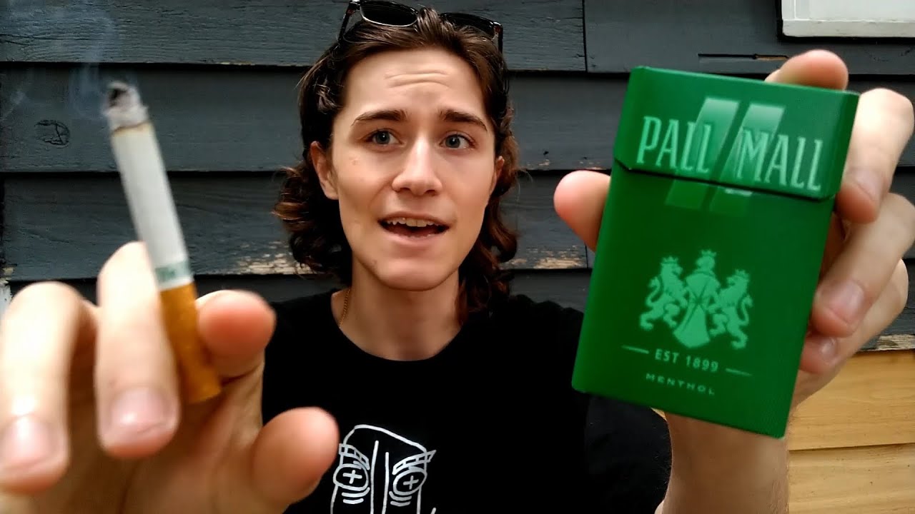 Smoking a Pall Mall Green Menthol Cigarette - Review