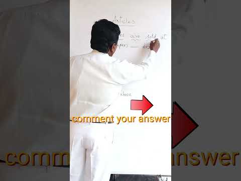 ARTICLES Q69 FILL IN THE BLANK @ENGLISH WITH NAG TELUGU
