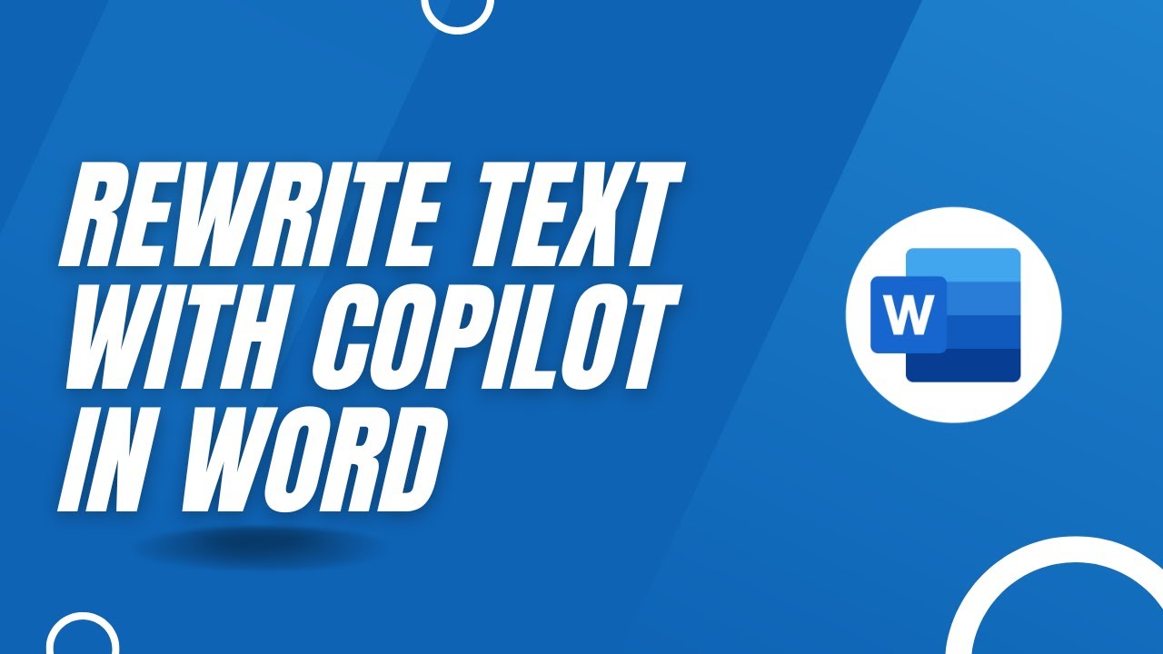 Rewrite text with Copilot in Word