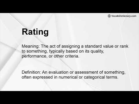 Rating Meaning