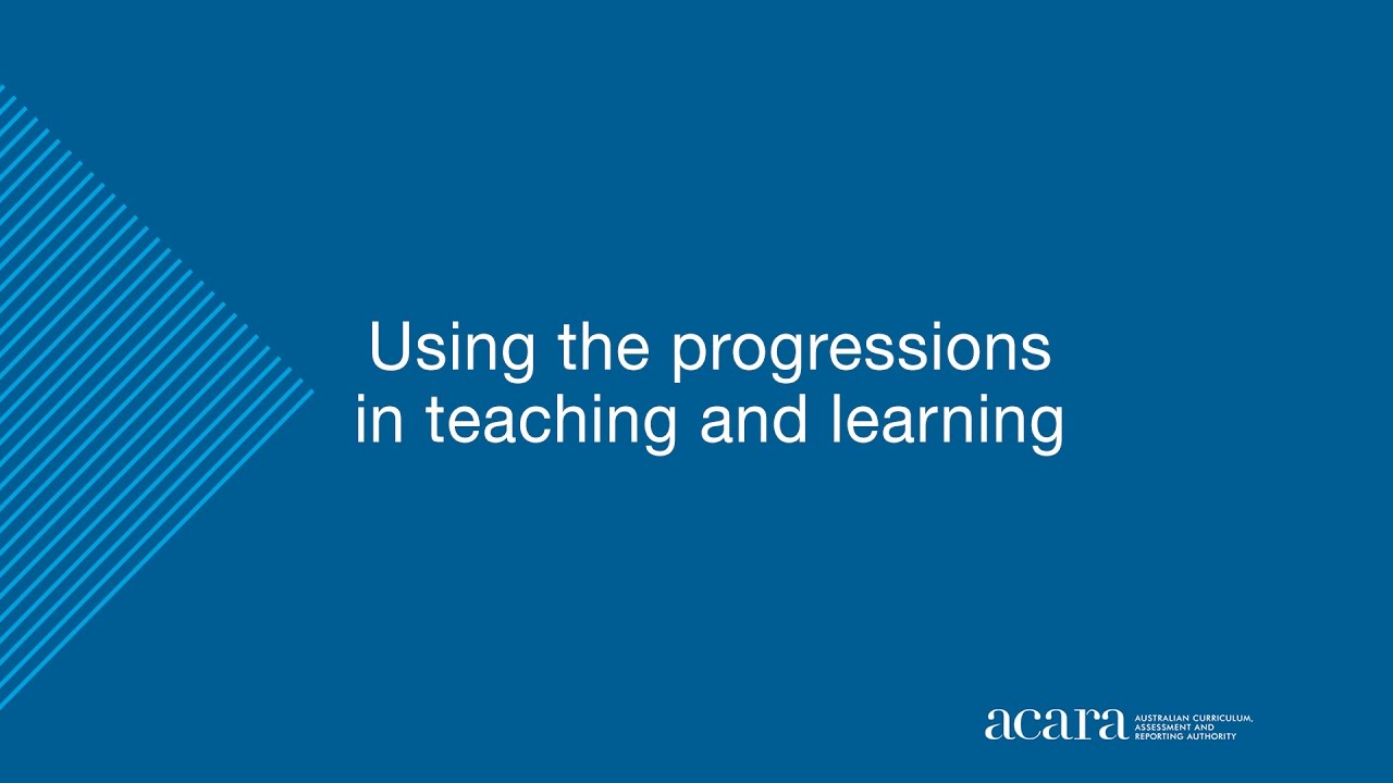 Using the progressions in teaching and learning