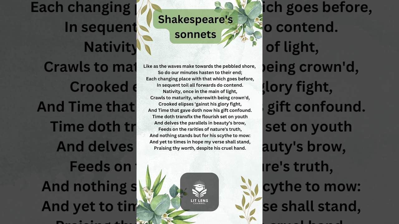 William Shakespeare’s Sonnet - 60
